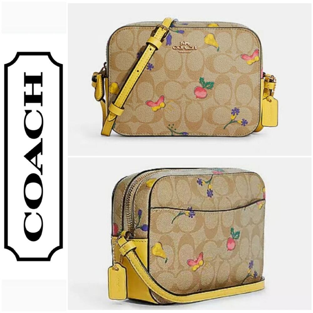 New Coach Mini Camera Bag In Signature Canvas With Dr… - Gem